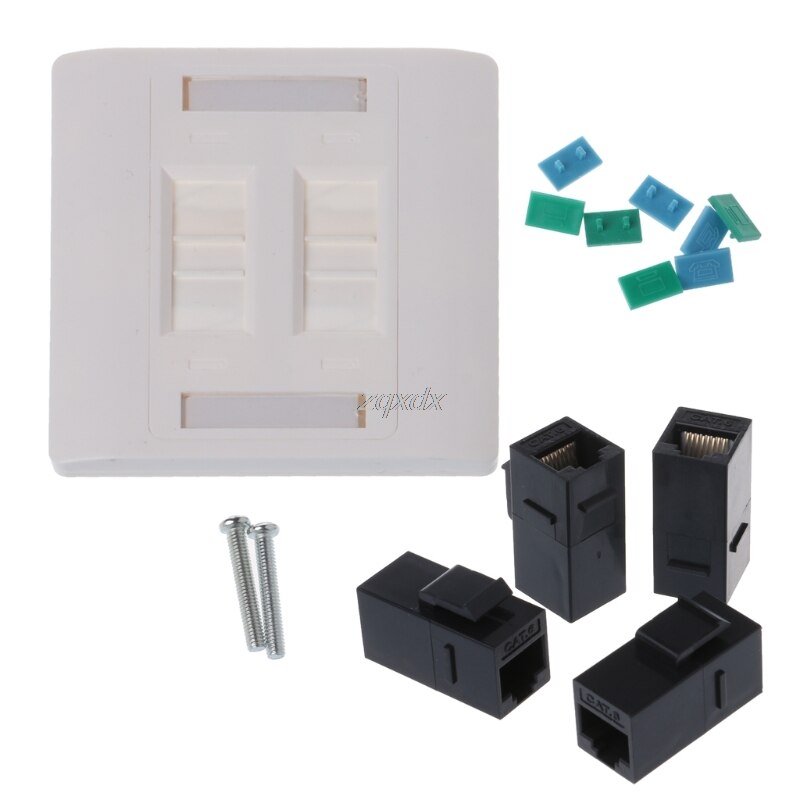 Wall Plate 4 Ports RJ45 Network 86mm Standard Wall... – Grandado