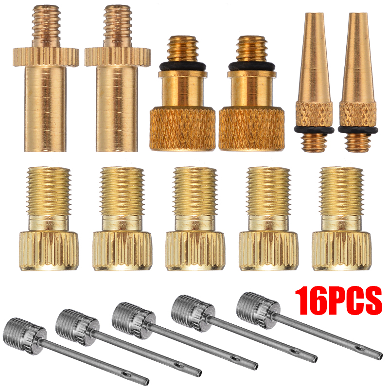 16pcs/set Replacement Valve Adapters Bicycle Valve... – Vicedeal