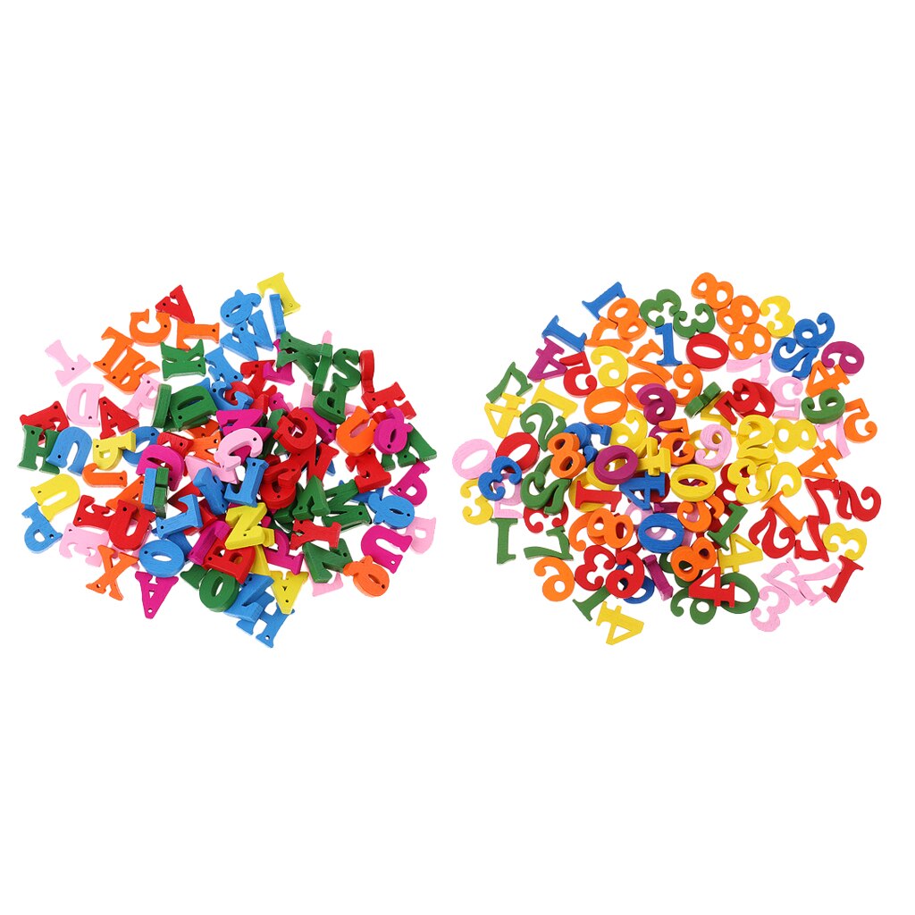 Assorted Wood English Alphabet ABC & Math 0 to 9 N... – Vicedeal