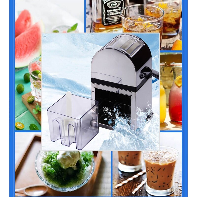 Portable Hand Crank Manual Ice Crusher Shaver Kids... – Vicedeal