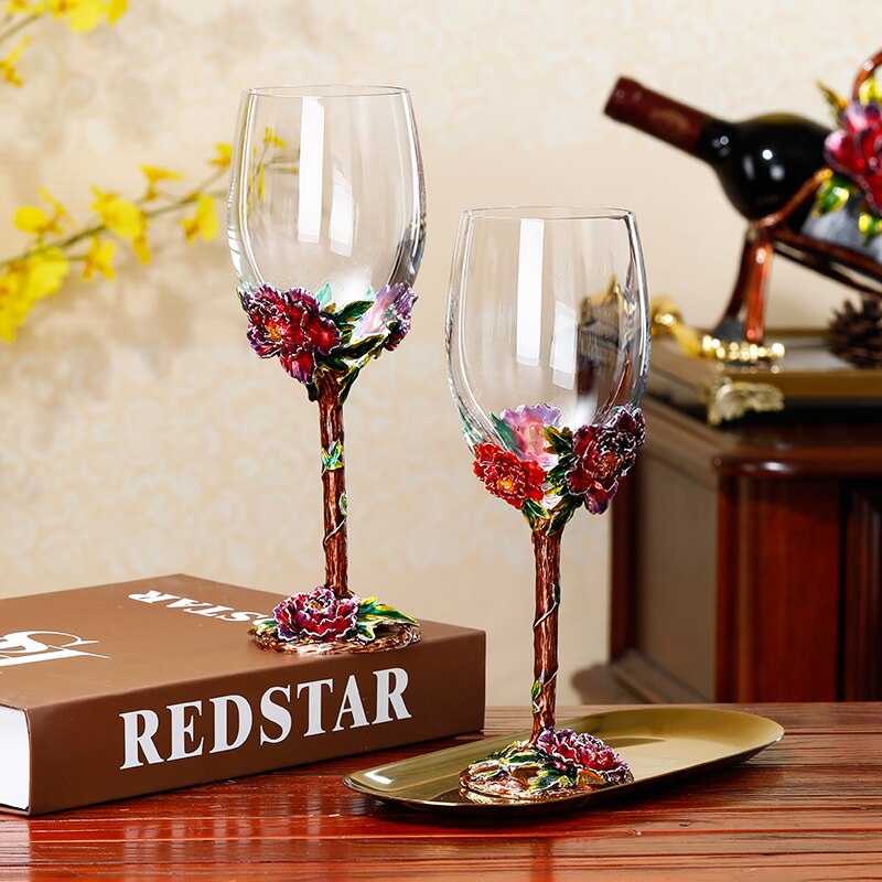 BEAUTIFUL 3D RELIEF ROSE CRYSTAL GLASS GOBLET VINT... – Vicedeal