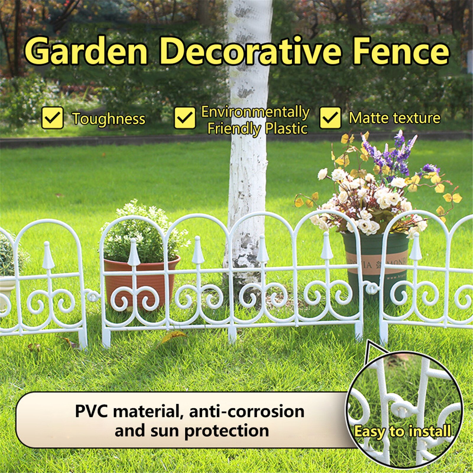 3M Garden Border PP Plastic Fence Decorative Edgin... – Grandado