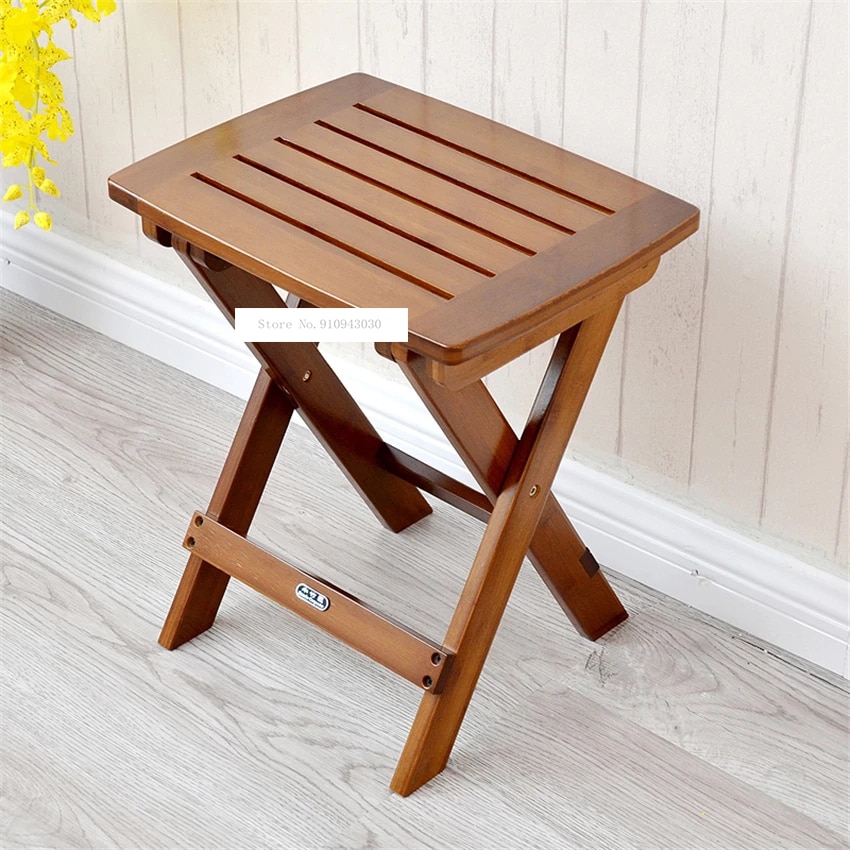 Modern Simple Portable Folding Bamboo Stool High S... – Vicedeal