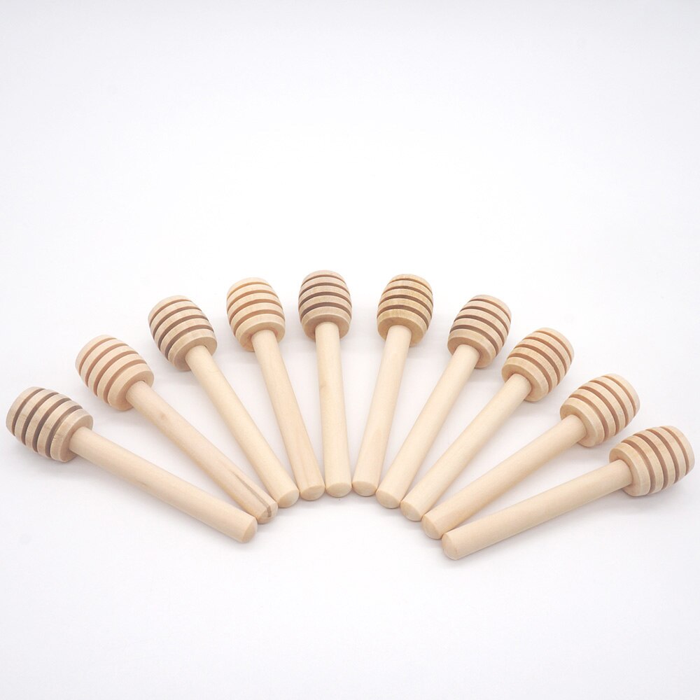 20/50/100Pcs Wooden Honey Dipper Stick Individuall... – Grandado