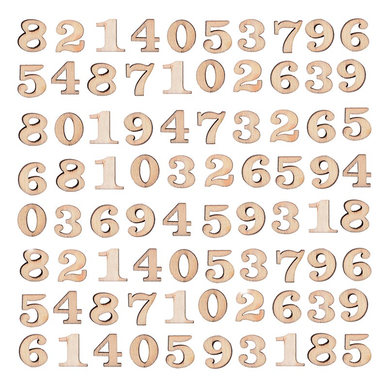 50pcs Mixed Number Wood Craft for Cardmaking DIY A... – Grandado