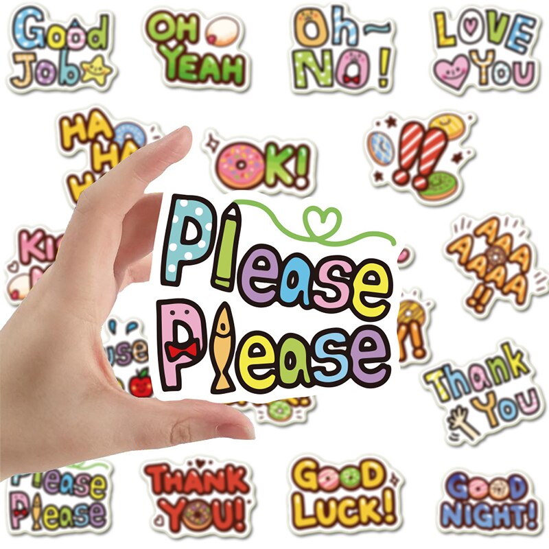 50Pcs Colorful Inspirational Lettering Quote Stick... – Grandado