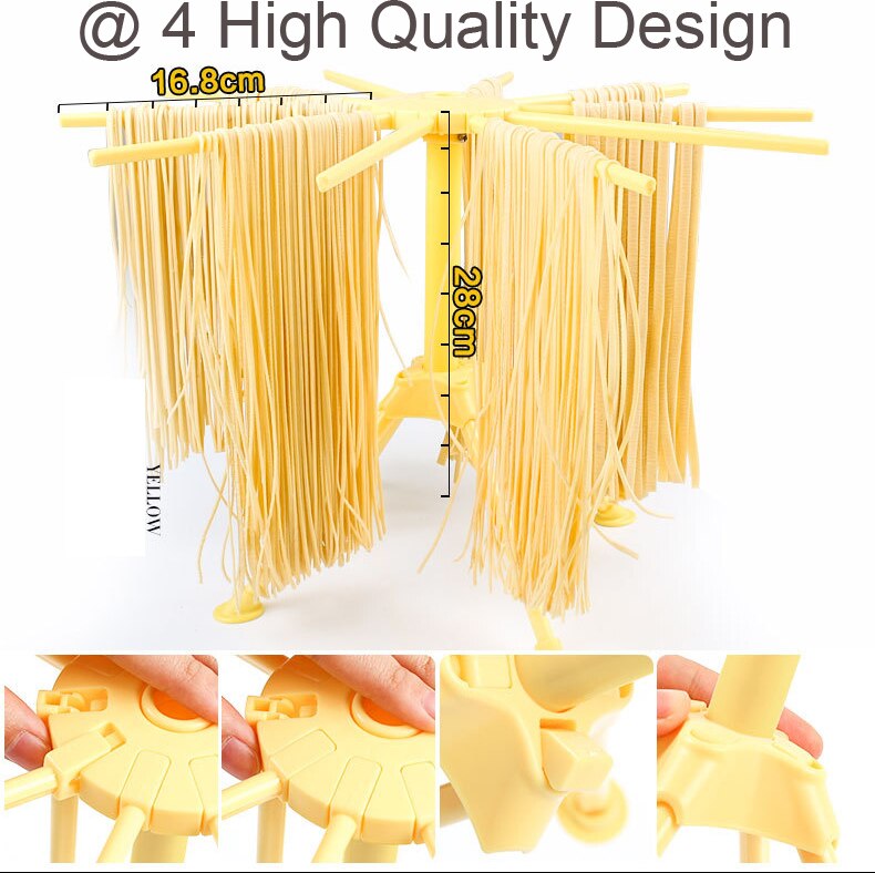10 Arms Pasta Drying Rack and Spaghetti Pasta Make... – Vicedeal
