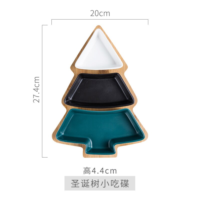 Nordic Christmas Tree Tray Snack Plate Snack Plate... – Grandado