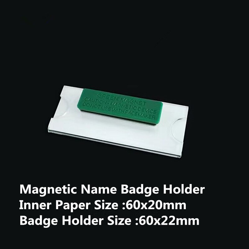 5 Pieces Magnetic Name Badge Holders Tags Kit Clea... – Grandado