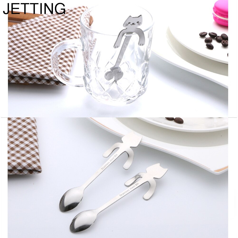 Stainless Steel Coffee Tea Spoon Scoops Mini Cat L... – Grandado