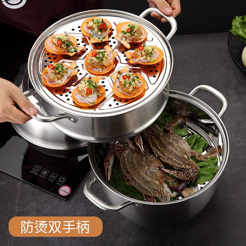 Household Stainless Steel 2 Layer Steamer Double-d... – Grandado