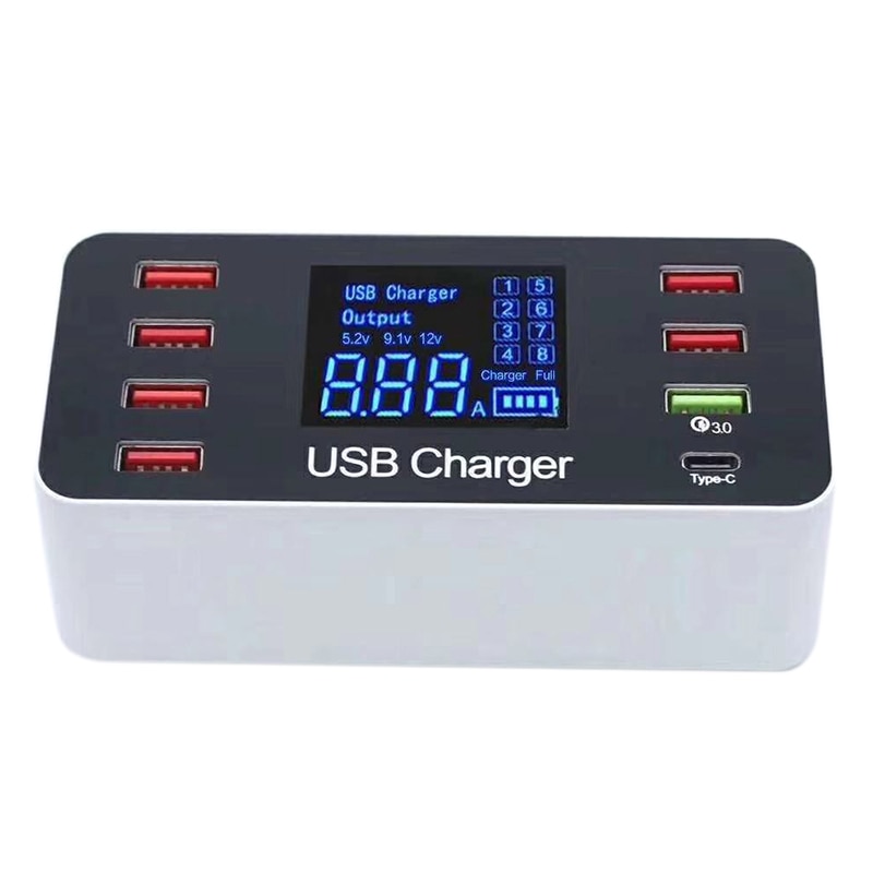 8 port multi hurtig usb oplader hurtig opladning 3... – Grandado