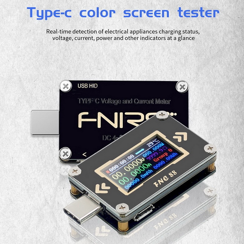 Fnc 88 type-c pd trigger batterijtester usb-c volt... – Vicedeal
