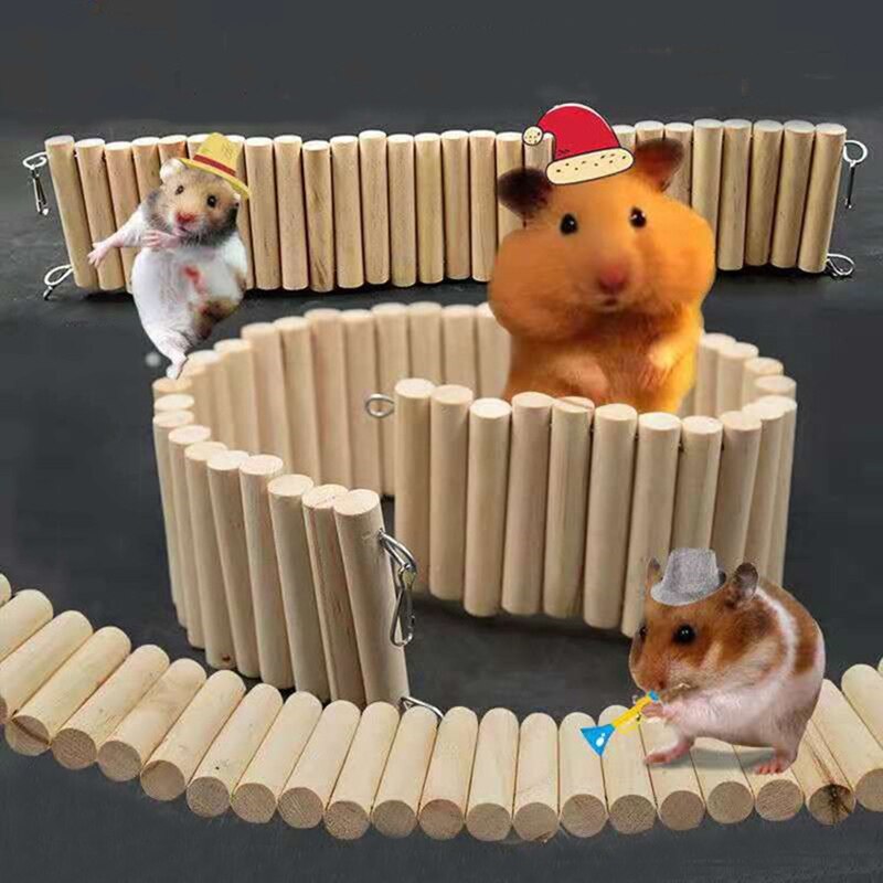 Hamster Bridge Wooden Hiding Bridge Small Animal C... – Grandado