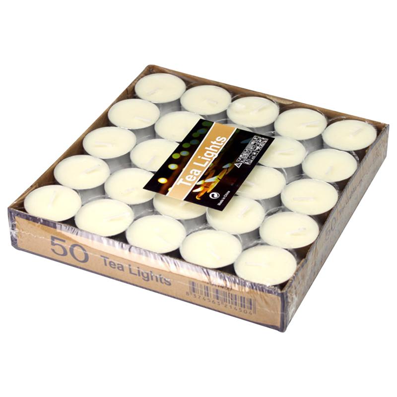 50pcs Round Wedding Candles Paraffin Tea Light Rom... – Grandado