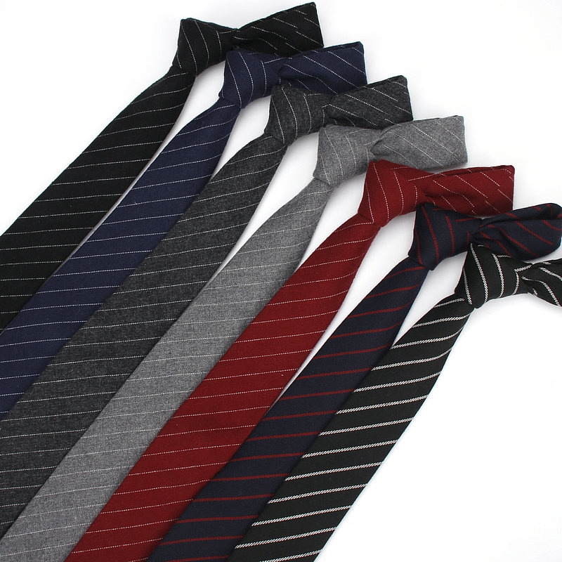 Wool Stripe Men's Tie Wedding Groomsmen Graduation... – Grandado