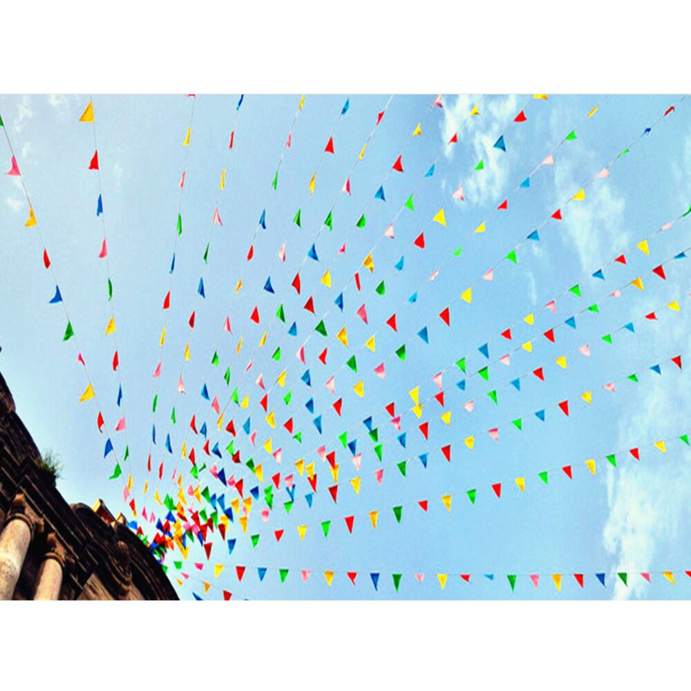 10m banner Bunting vimpel flagg fest bryllup regnb... – Grandado