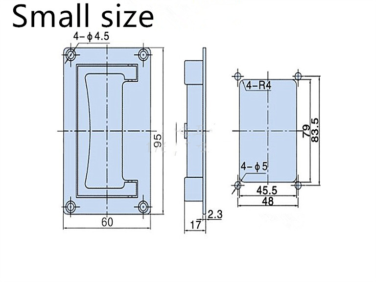 1pc Zinc Alloy Recessed Pull Handle Container Hand... – Grandado