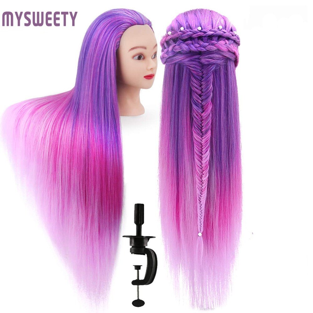 Cabeza de muñeca de pelo de colores para peluquerí... – Grandado