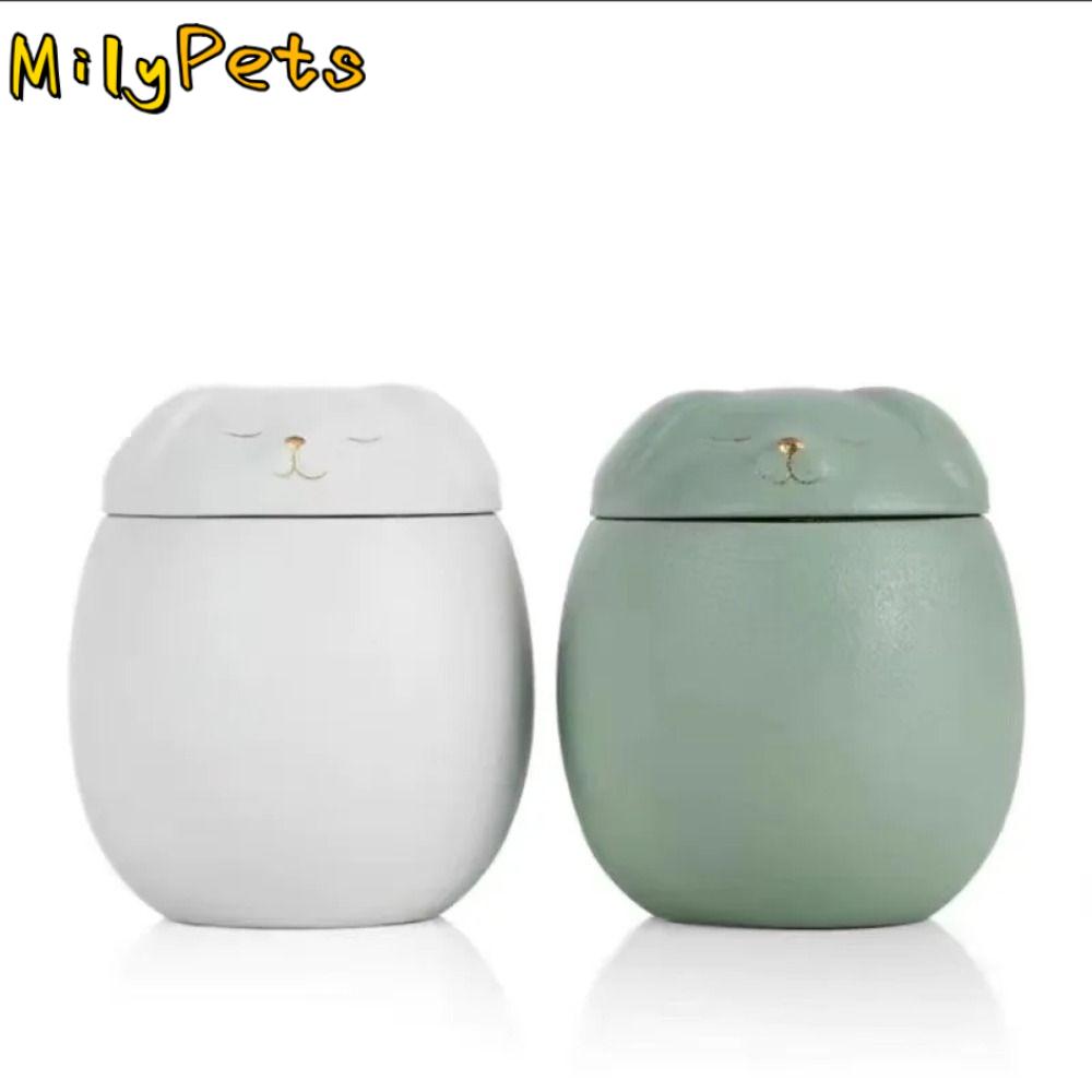 Ceramic Funeral Urn for Pets Cute Dog/Cat Shape Do... – Vicedeal