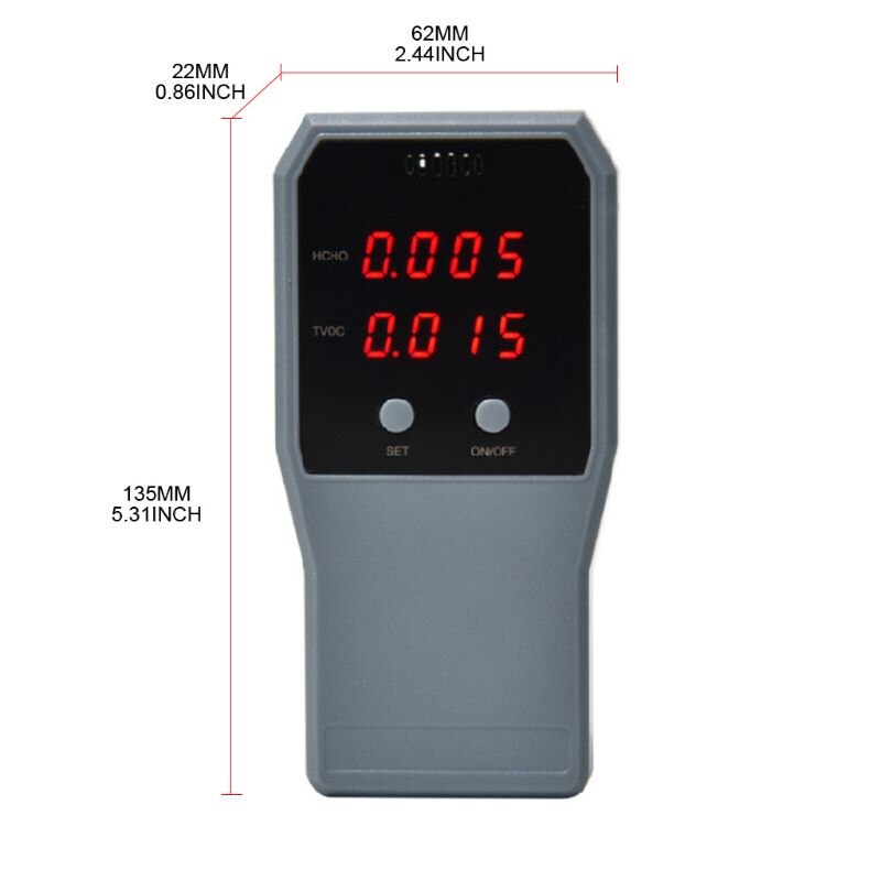 Digital Air Detector Indoor TVCO Tester LED Backli... – Grandado