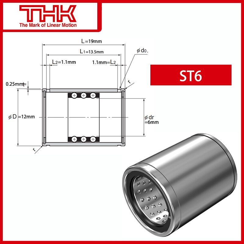 Original THK LM stroke linear bushing ST ST6 linea... – Grandado