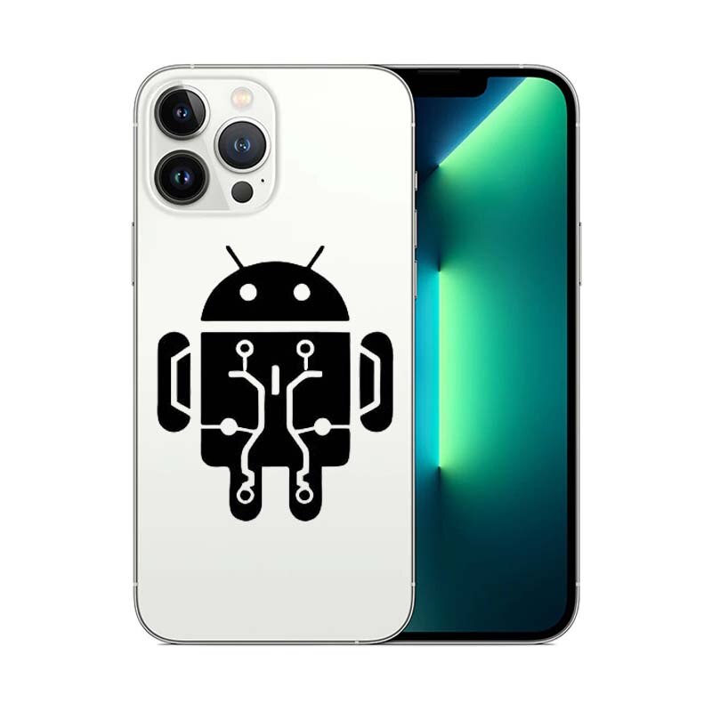 Autocollant Robot Android en vinyle, pour iPhone 1... – Grandado