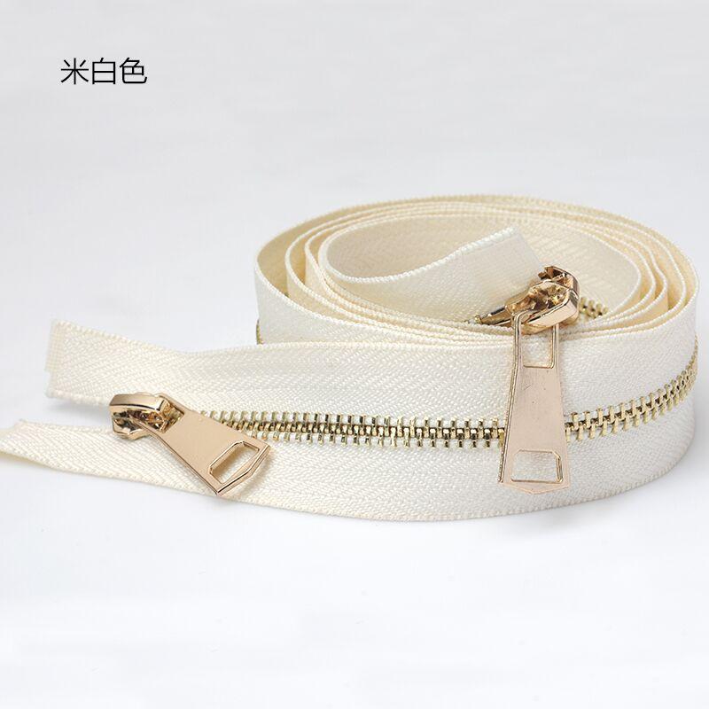 120cm Zipper No. 5 zip Metal light gold tooth high... – Vicedeal
