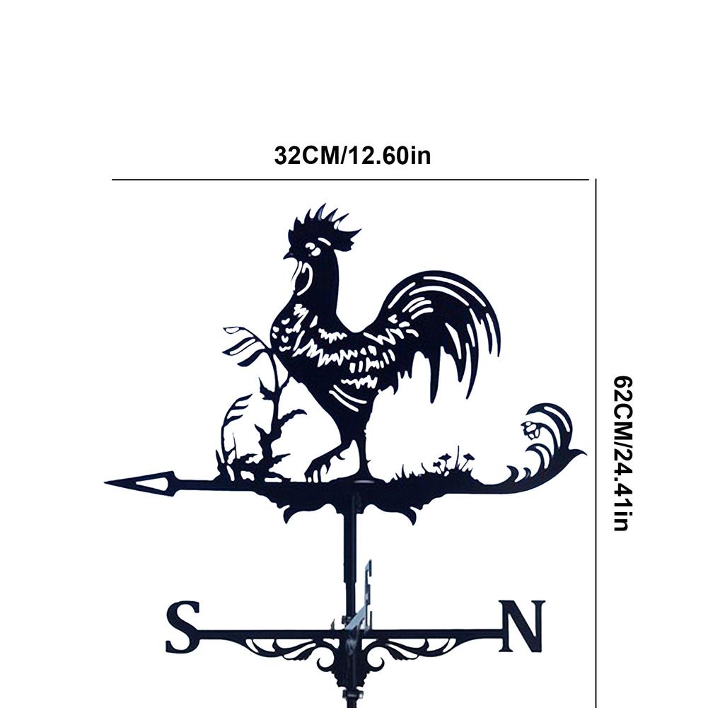 Metalen Windwijzer Cock Versierd Weer Vaan Ijzeren... – Grandado