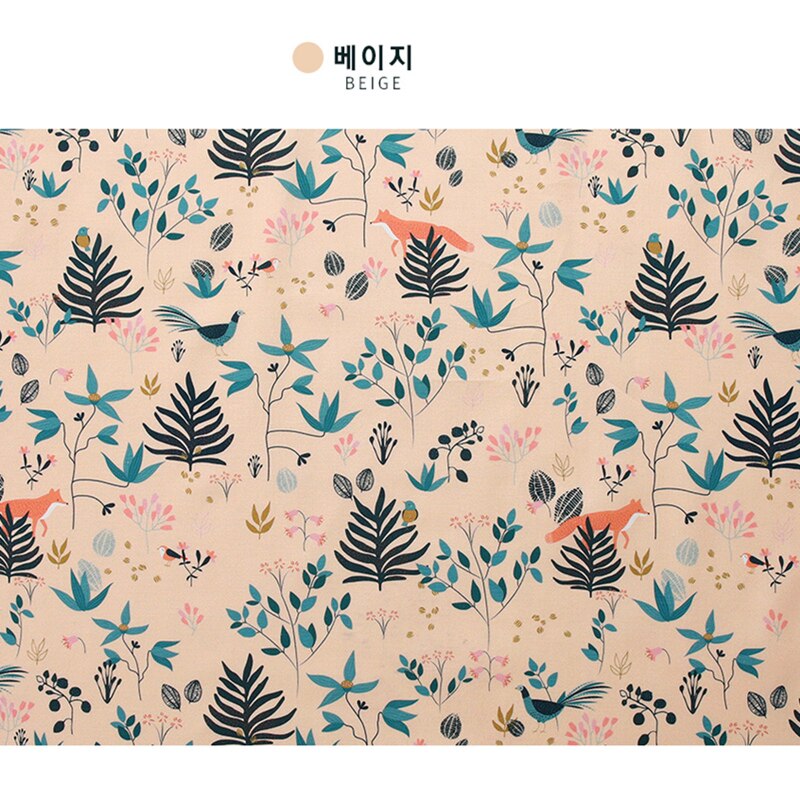 45*110cm Pink Cotton Cartoon Fox Printing Fabric S... – Vicedeal
