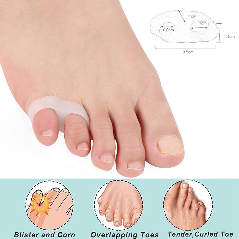 Pexmen 2/4Pcs Gel Pinky Toe Separator Little Toe S... – Grandado