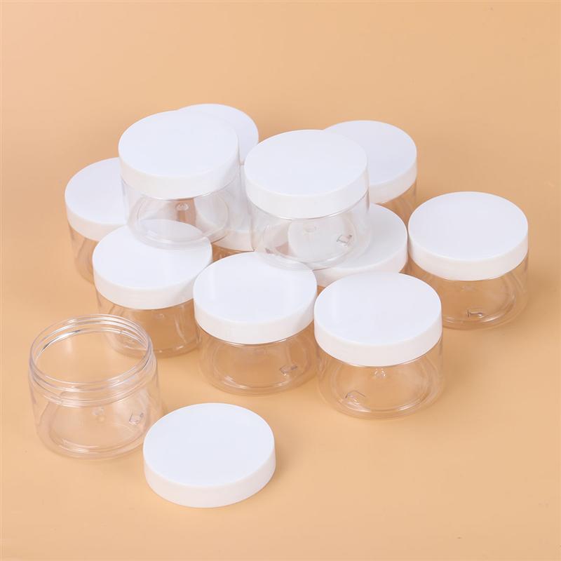 12Pcs Empty Clear Plastic Clay Storage Favor Jars ... – Grandado