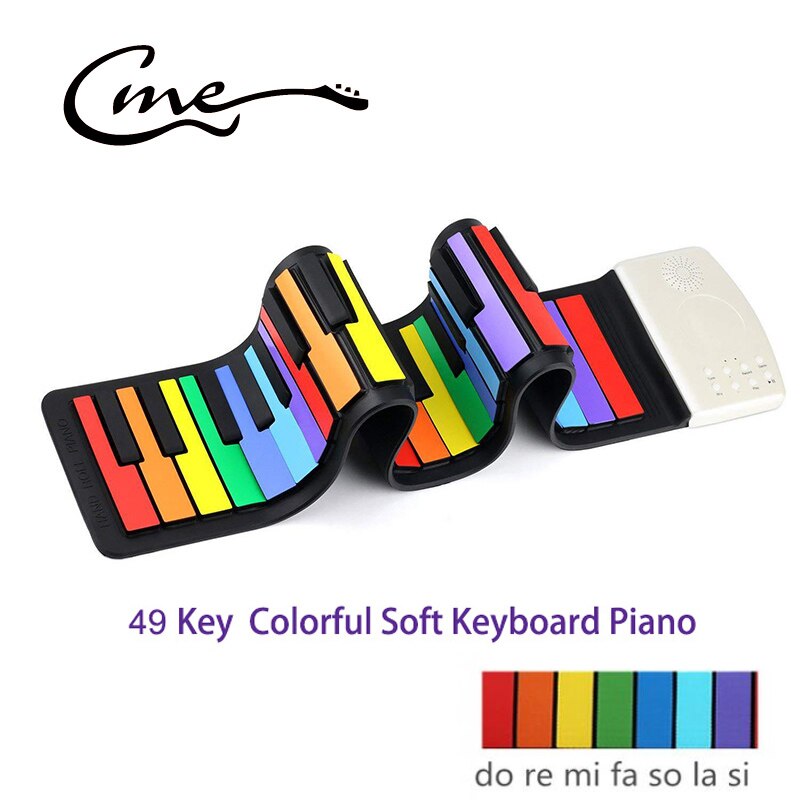 49 tangenter pianotangentbord färgglatt kiselvikni... – Grandado