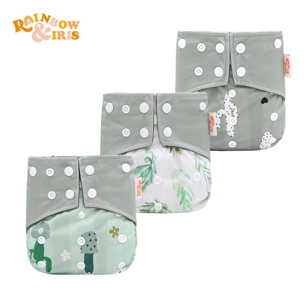 Rainbow&Iris Button Diapers 3pack of Diapers B... – Grandado