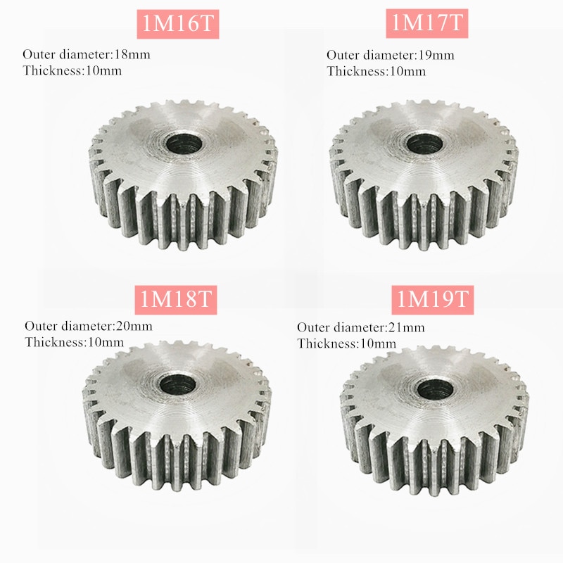 1Pc 45# Steel Spur Gear 1Mod 12T-28T Metal Moter G... – Grandado