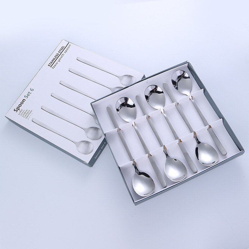 Stainless steel 304 spoon 6-Piece box – Grandado