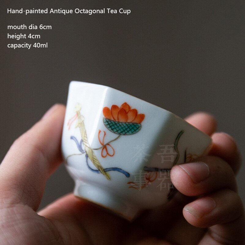 Jingdezhen Antique Tea Cup Ceramic Hand-painted Te... – Grandado