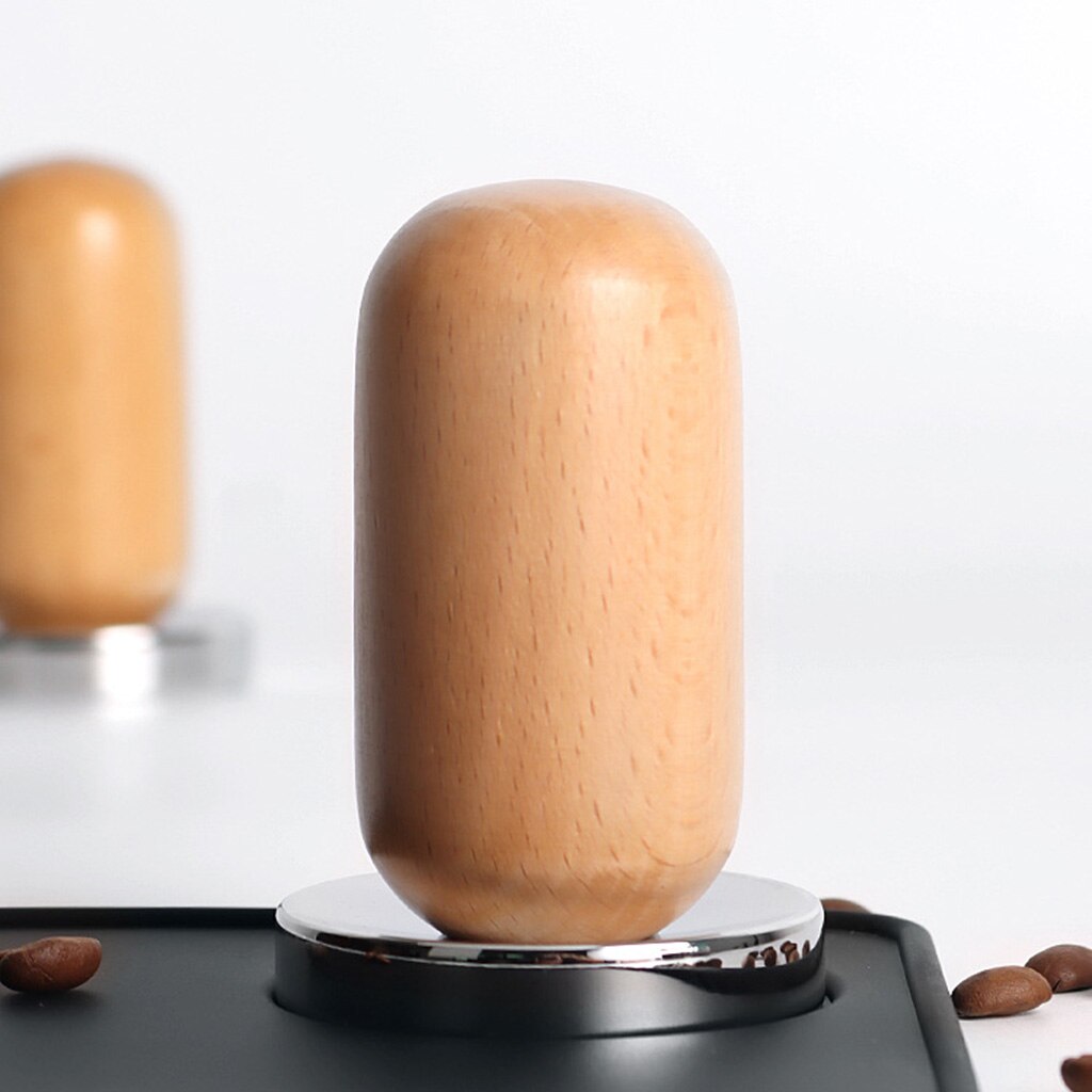 Pilon à café à poignée en bois 58mm, Base plate, p... – Grandado