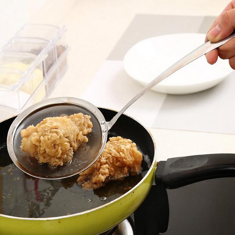 Stainless Steel Fried Food Oil Scoop Kitchen Colan... – Grandado