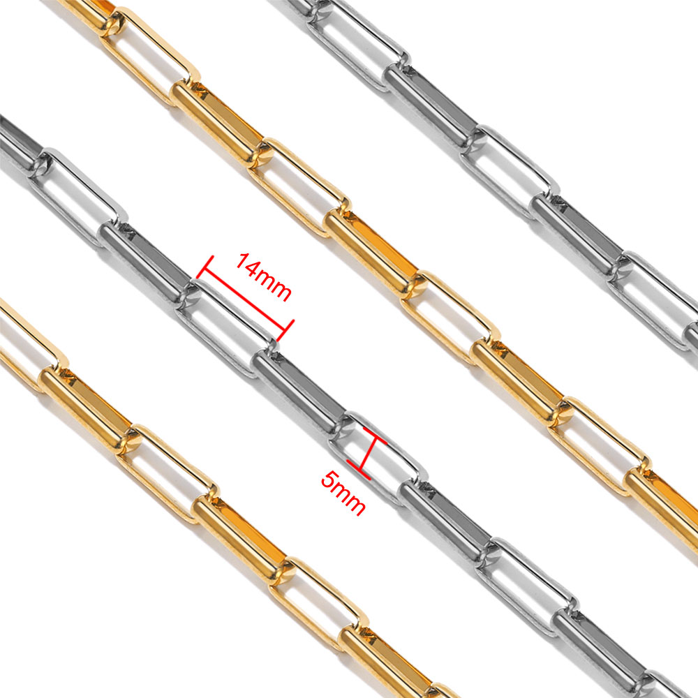 1 Meter Stainless Steel 5MM Width Gold Box Chains ... – Grandado