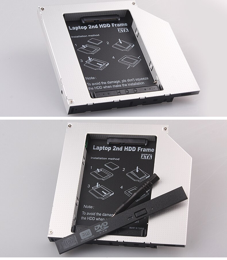 2nd HDD Caddy 9.5mm IDE to SATA for 2.5" SSD Hard ... – Vicedeal