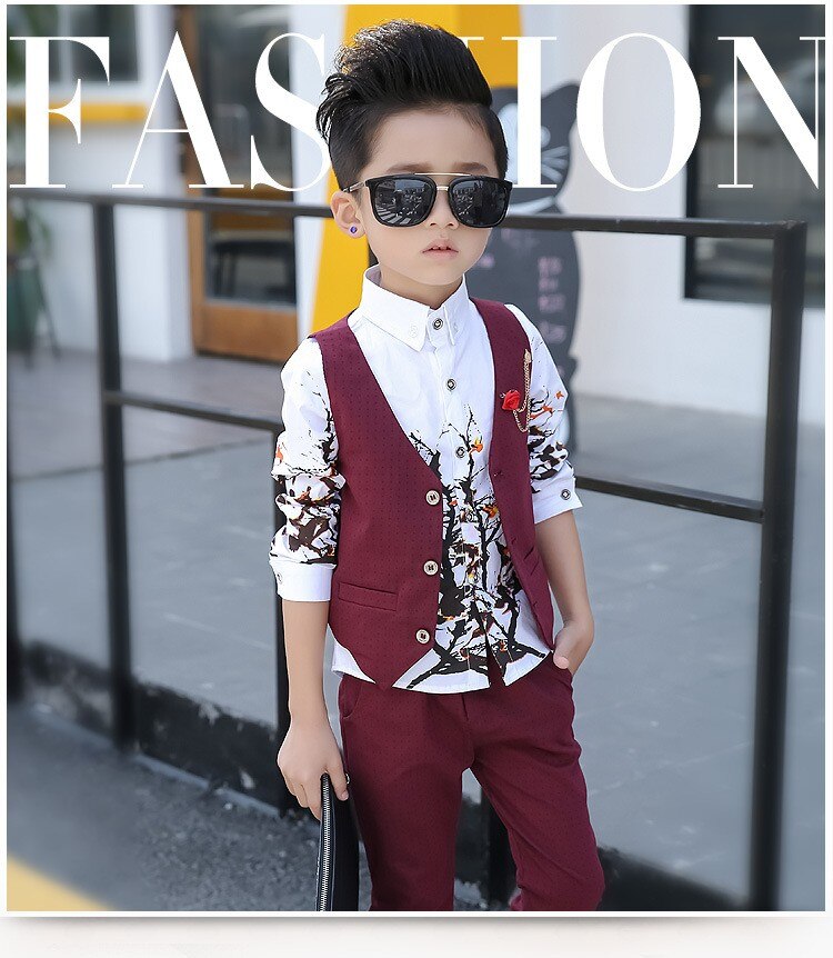 2019 Novos Meninos de Design Impresso Terno Do Cas... – Vicedeal