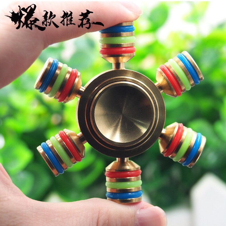 Full Brass Fidget Spinner Hexagonal Hand Spinner T... – Grandado