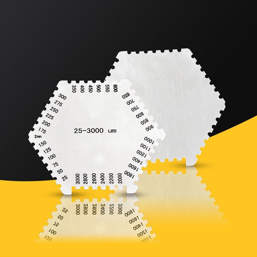 Portable Wet Film Comb 25-3000um Thickness Gauge H... – Grandado