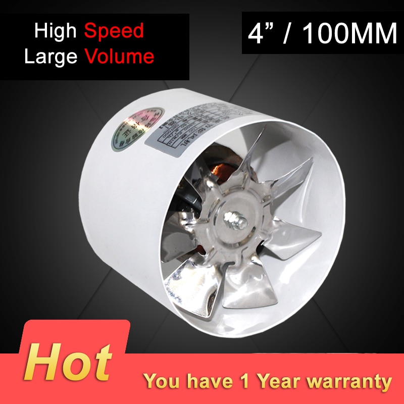 100MM Silent ventilation duct fan for bathroom, 22... – Vicedeal