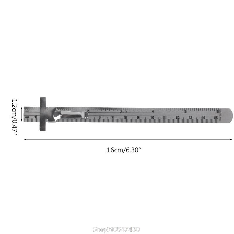 6\" Stainless Steel Pocket Rule Handy Ruler w... – Grandado