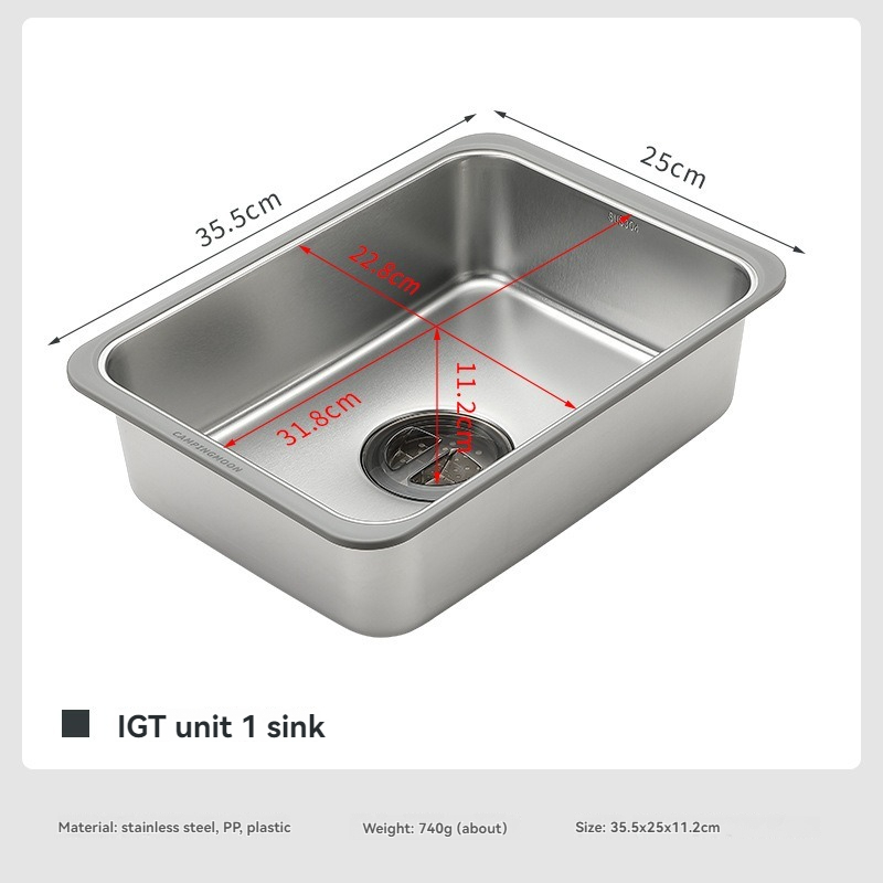 CAMPINGMOON CK-26 IGT One-unit Sink Camping 304 St... – Grandado