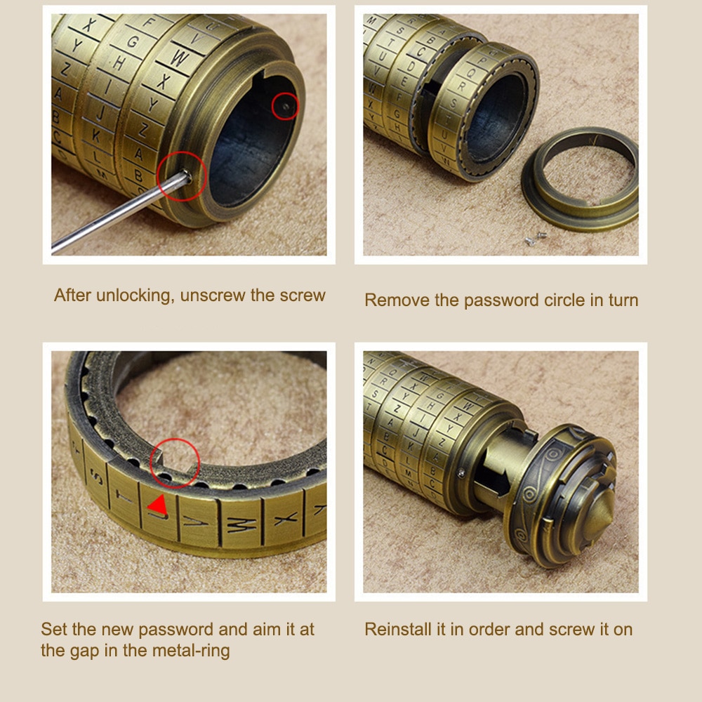 Da Vinci Code Lock Cryptex Sloten Educatief Code S... – Grandado