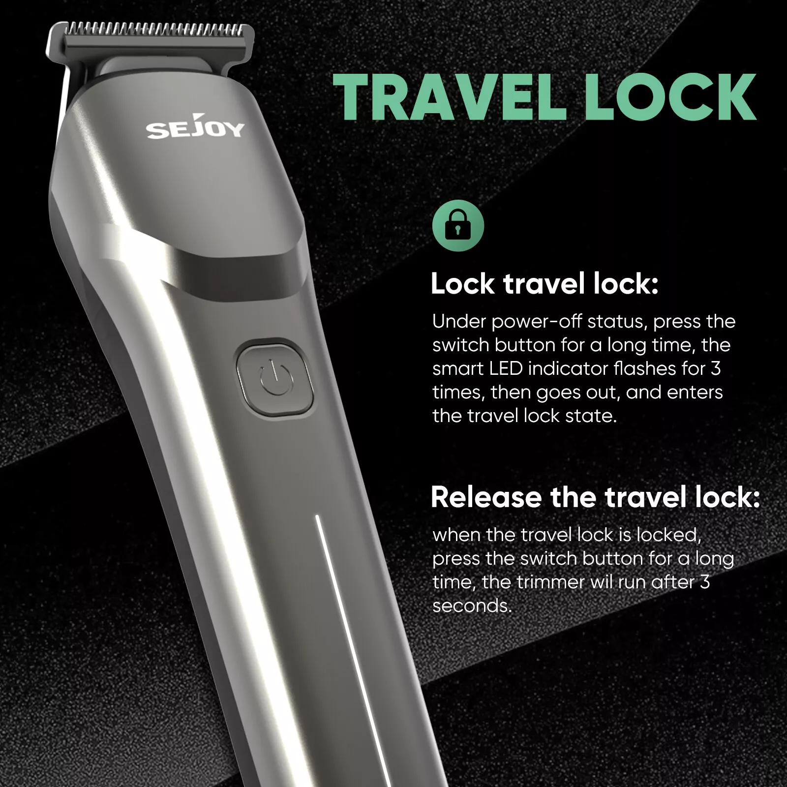 Sejoy Hair Clippers Beard Trimmer for Men Cordless... – Grandado