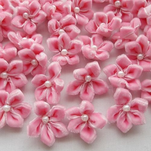 20pcs 25MM pink color U pick Velet Ribbon Flower B... – Grandado
